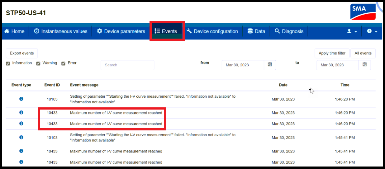 Event 10433 with STP-US-41 (CORE1)