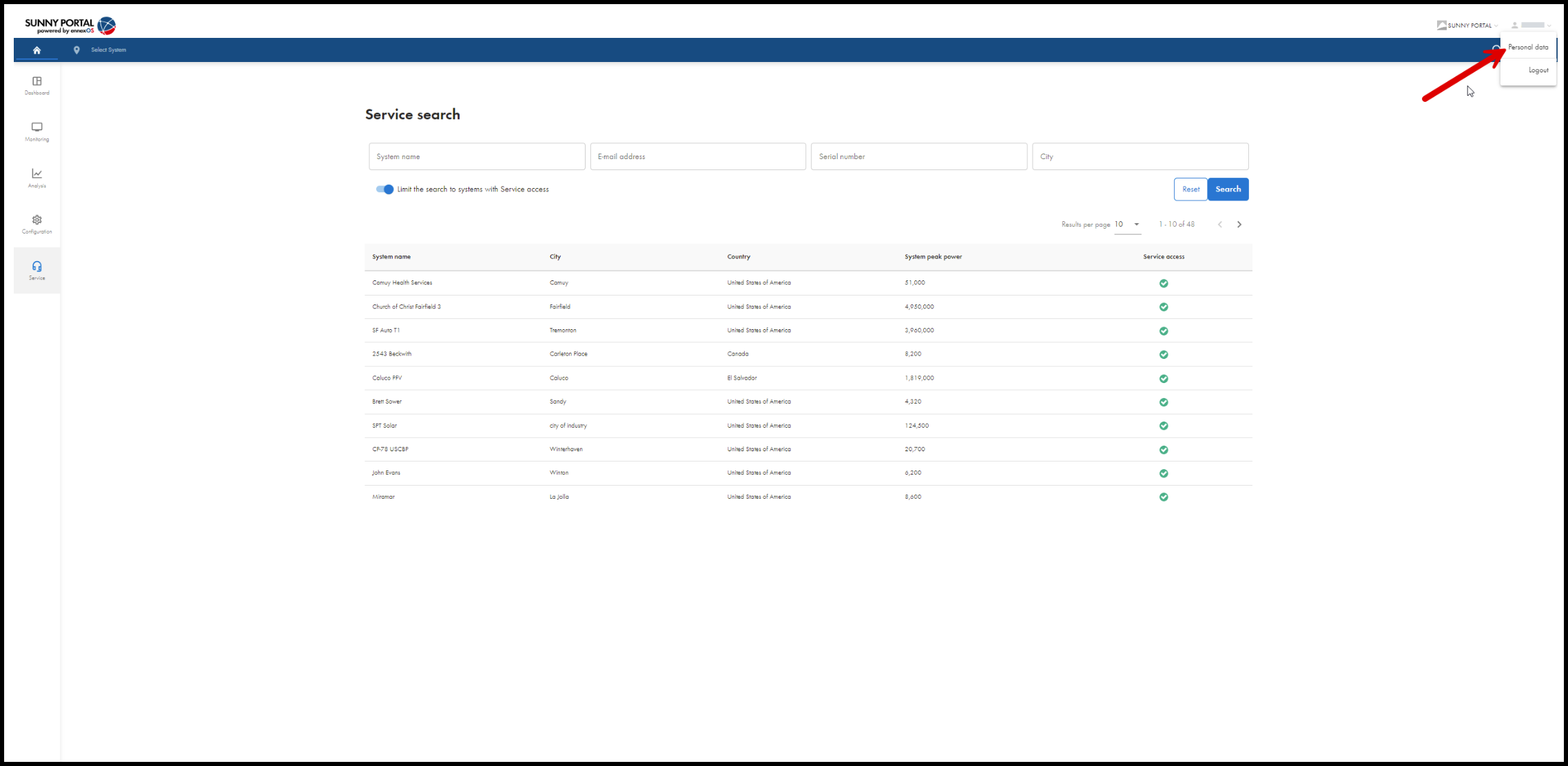 How to change language in Sunny Portal ennexOS account