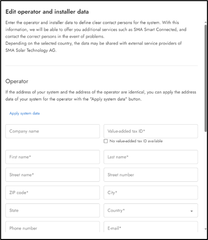 SMA Smart Connected Features in EnnexOS Sunny Portal