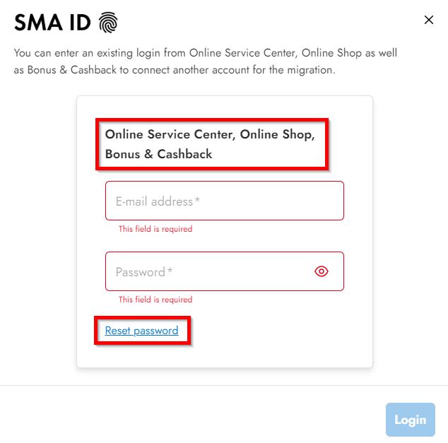 Instructions to set up an SMA ID account