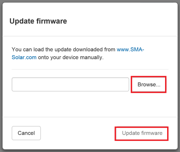 Device Firmware Update with WebUI